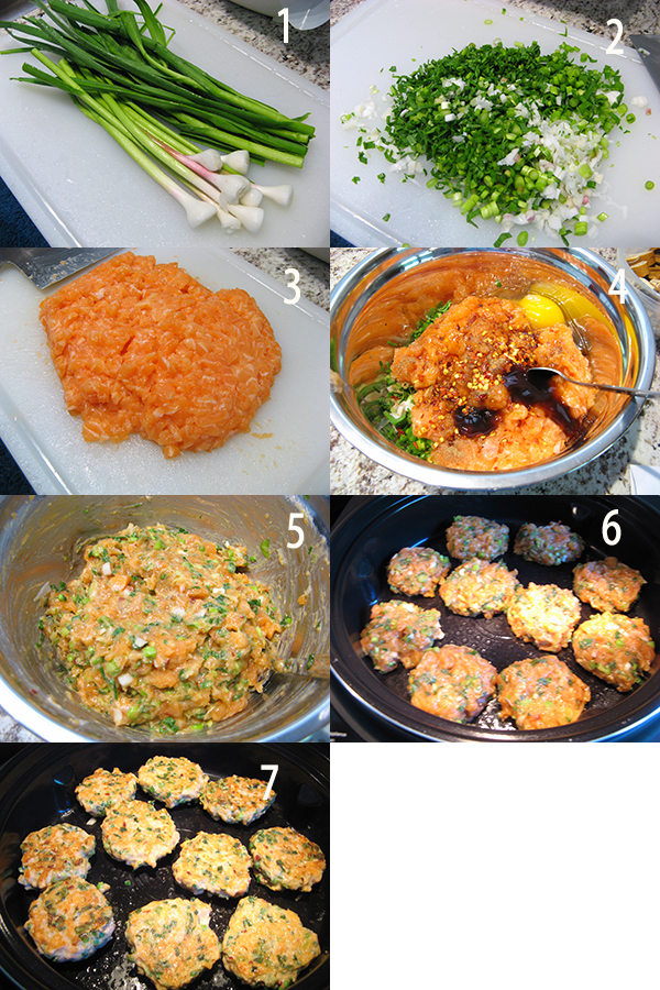 AirGo-蒜苗鱼饼 Garlic Salmon Patties | MaomaoMom® Kitchen 毛毛妈厨房