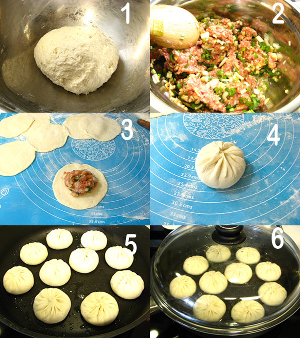 双葱肉煎包Pan fried buns with shallot green onion and meat filling ...
