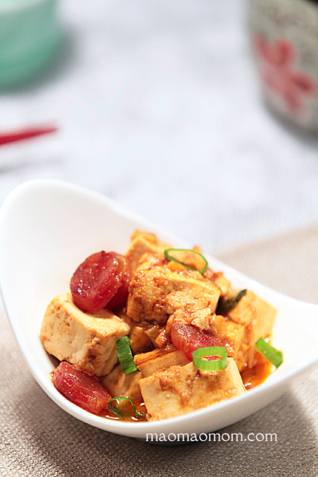 Chinese sausage and Tofu Stir Fry | MaomaoMom® Kitchen 毛毛妈厨房